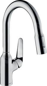 Hansgrohe Focus M42, dřezová baterie M429-H180 ECO, s výsuvnou sprškou, chromová, 71862000