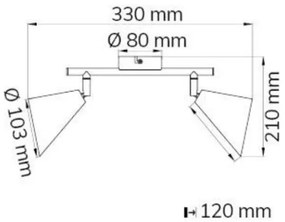 Wofi 10158 - Bodové svítidlo GLORIA 2xE14/28W/230V