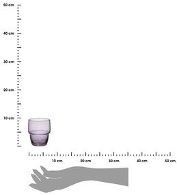 Sada 6 barevných sklenic 280 ml