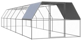 Venkovní klec pro kuřata 3 x 12 x 2 m pozinkovaná ocel 3089328