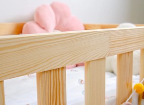 Dětská Montessori postel z masivu borovice VILÉM - 200x90 cm - PŘÍRODNÍ BOROVICE