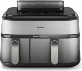 Philips 5000 series NA555/00 stříbrno-černá / Horkovzdušná fritéza / 2