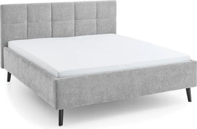Šedá čalouněná dvoulůžková postel bez roštu 180x200 cm Nova – Meise Möbel