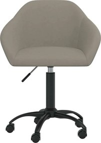 vidaXL Otočné jídelní židle 2 ks samet [330556] Barva: světle šedá