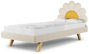 MINKO Čalouněná jednolůžková postel DAISY do dětského pokoje Zvolte barvu: Krémová, Zvolte rozměr: 90x200 cm