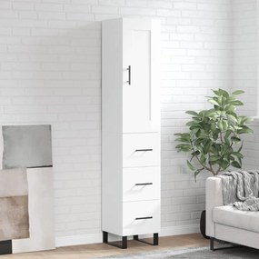 vidaXL Skříň highboard 34,5 x 34 x 180 cm kompozitní dřevo [3200222] Barva: bílá s vysokým leskem