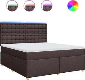 Box spring postel s matrací tmavě hnědá 180x200 cm textil 3293676