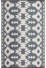 Šedý oboustranný venkovní koberec z recyklovaného plastu Fab Hab Miramar Gray, 120 x 180 cm
