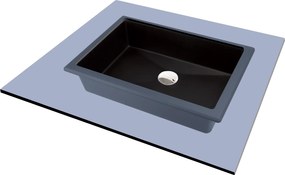 Deante Zápustné/pod deskové umyvadlo Correo 50x35 cm - CQR NU5U, granit, černá