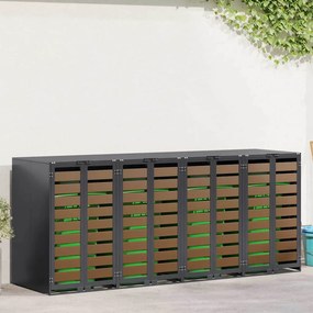 Úložný box na 3 popelnice Ocel Antracit 3394770