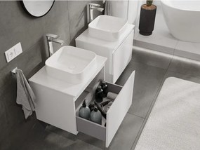 Mexen Orio, koupelnová skříňka 60 cm s horní částí, 1 zásuvka, bílá lesklá, 91A10-06047-1-BFC00