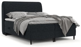 Černá boxspring postel s úložným prostorem 140x200 cm Melba – Maison de Rêve
