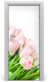 Fototapeta na dveře Růžové tulipány 75x205 cm