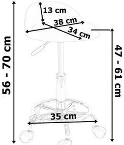 Otočná barová židle Lomo bílá