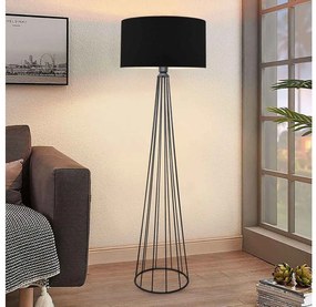 Designová stojanová lampa Fellini II 155 cm černá - skladem