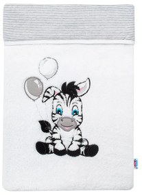 Luxusní dětská zimní deka New Baby Zebra 110x90 cm Barva: Bílá