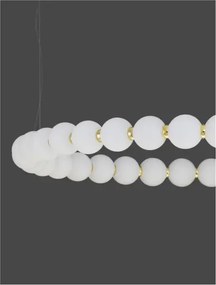 LED lustr Perla 80 zlaté s dálkovým ovládáním
