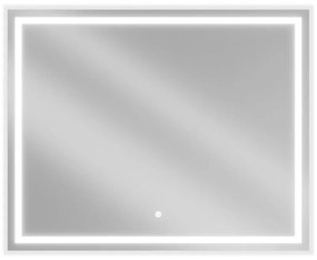 Mexen Miko, LED koupelnové zrcadlo s podsvícením 100 x 80 cm, 6000K, ochrana proti zamlžování, 9819-100-080-611-00