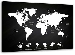 Obraz na plátně Úřad pro mapy světa - 90x60 cm