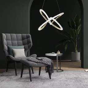 Toolight Moderní LED osvětlení Double Circle G035-CP zlaté