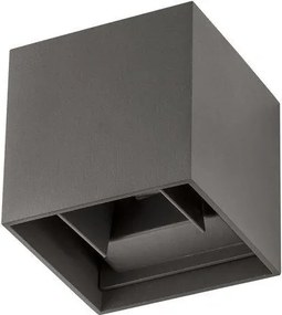NV 847407 Venkovní nástěnné svítidlo COMO tmavě šedý hliník LED 2x3W 3000K 3000K 220-240V nastavitelný úhel 0-90st. IP54 - NOVA LUCE
