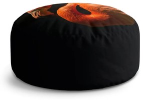 Sablio Taburet Circle Plameňák: 38x48 cm