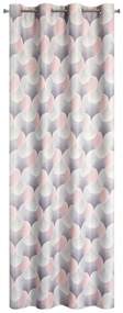ZATEMŇOVACÍ ZÁVĚS NA KROUŽCÍCH ASETA 140X250 CM VZOROVANÁ