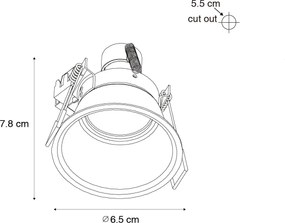 Sada 12 vestavných bodových svítidel bílých GU10 35 mm IP44 - Dept