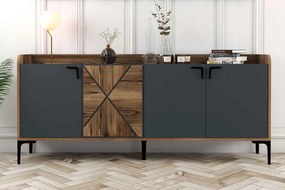 Designová komoda Mahdis 180 cm antracitová