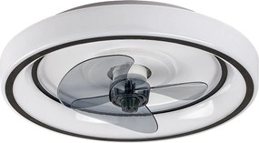 Rabalux Černé stropní LED svítidlo s ventilátorem Horacio 470mm 67W CCT s DO 71009