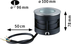 P 94748 LED zemní svítidlo Vanea IP67 kruhové 100mm 3000K 3,5W 230V hliník hliník - PAULMANN