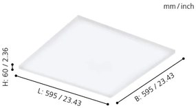 Eglo 98564 - LED RGB Stmívatelné stropní svítidlo TURCONA-C LED/30W/230V + DO