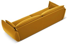 Sametová pohovka v hořčicové barvě 248 cm Vanda – Mazzini Sofas