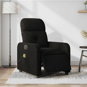 Elektrické masážní polohovací křeslo černé textil 3206788