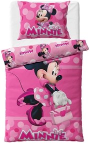 Bavlněné ložní povlečení Minnie Mouse - motiv Módní ikona - 100% bavlna - 70x90 cm + 140x200 cm