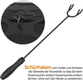 Zahradní ohniště Yaheetech – černá (265020778622)