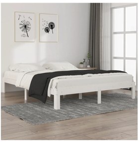 vidaXL Rám postele bílý masivní borovice 160x200 cm bílá