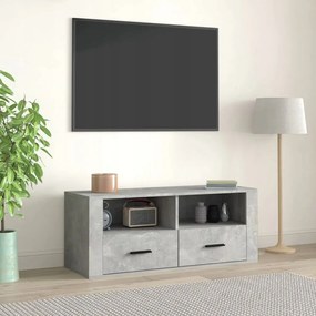 Tv Skříňka 100 X 35 X 40 Cm Kompozitní Dřevo Betonová šedá