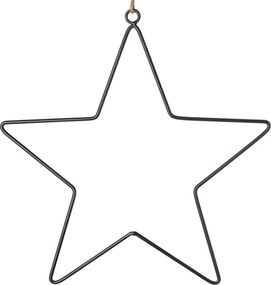 Závěsná vánoční dekorace BLACK STARS, sada 4 ks