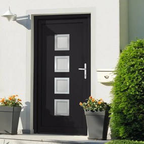 Vchodové dveře antracitové 98 x 208 cm PVC,  3187858
