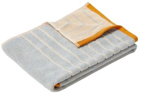 Modro-oranžový bavlněný ručník Hübsch Dora, 50 x 100 cm