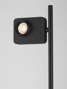 Černá hliníková LED stojací lampa s ohybatelnou konstrukcí/stmívatelná (výška 131 cm) Kedros – Nova Luce