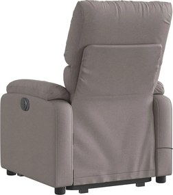Zvedací masážní polohovací křeslo taupe textil 3204844