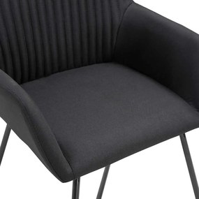 Jídelní židle 4 ks černé textil 277106