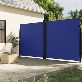 Zatahovací boční markýza modrá 220 x 1 000 cm - Default Title