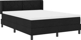 Postel s boxspringem s čelo Černý 200 x 140 cm textil 3341169
