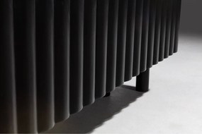 Černý TV stolek z mangového dřeva 160x55x40 cm Tamira – MOME