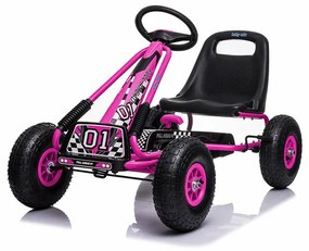 Baby Mix Dětská šlapací motokára Go-kart Razor, růžová