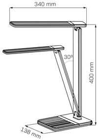 LED Stmívatelná dotyková stolní lampa PRESTIGE LED/12W/230V 2700/6500K černá