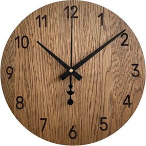 Nástěnné hodiny z dubového dřeva – moderní minimalistický design I SENTOP MAS002-A-akcia20
